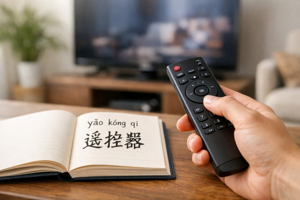 How to say remote control in Chinese? 遥控器 yáo kòng qì